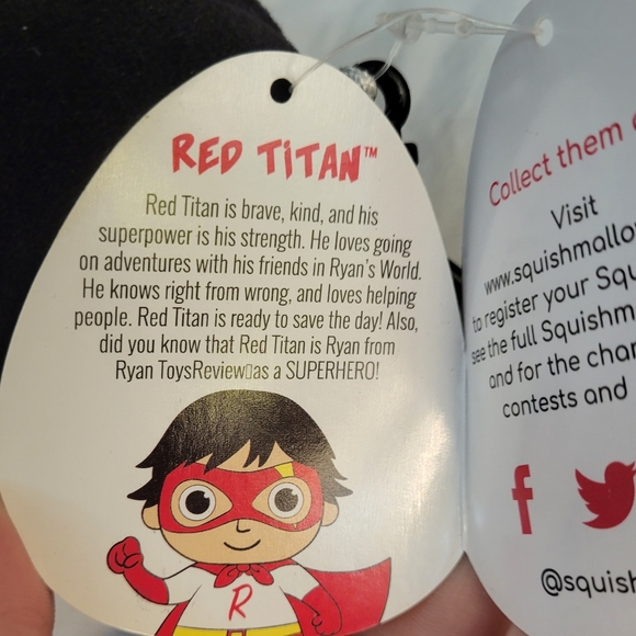 Squishmallows | Toys | Nwt Clip Red Titan Ryans World Squishmallow ...